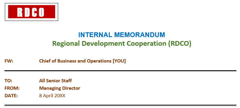 STRATEGIC PRESENTATION EXERCISE (RDCO) – REDMA Consulting