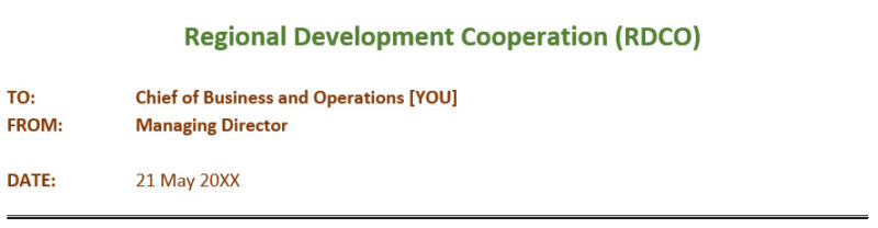 Staff Management Exercise (RDCO) – Page 3 – REDMA Consulting